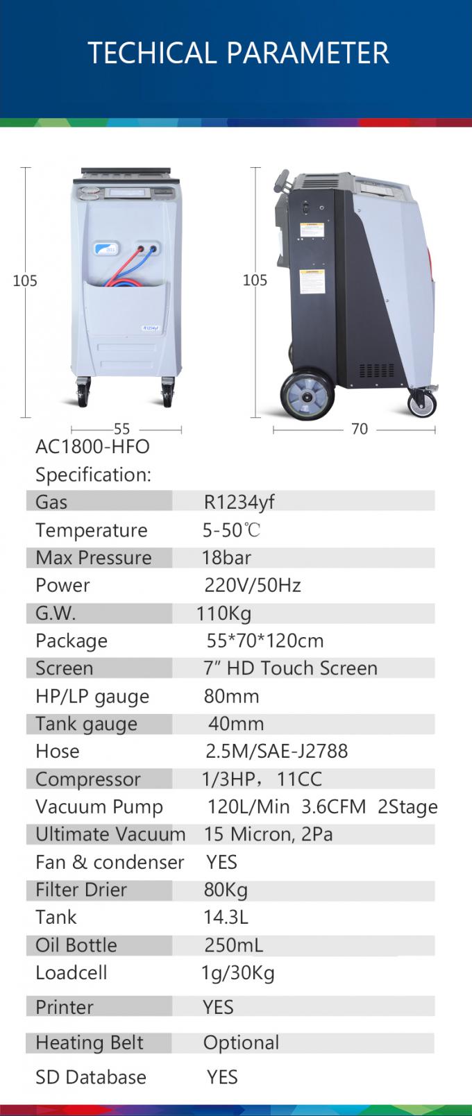 ZELL 1234YF AC Machine Refrigerant Recycling Car AC Service Station