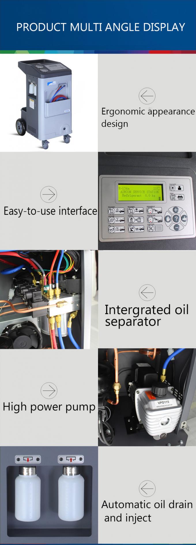 Aircon Recycle Recharge R134 AC Machine R12 Recovery Machine With Printer